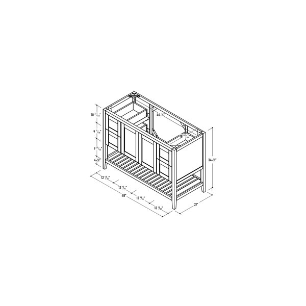 Disar 48 Single Bathroom Vanity Base Only In White Wayfair